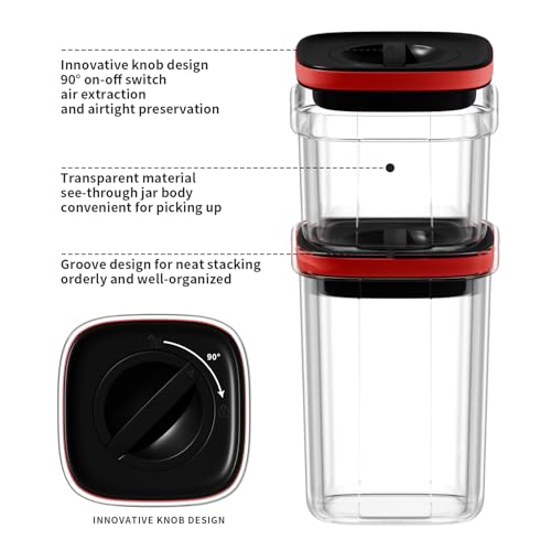 ShanSon 3Pcs Airtight Food Storage Containers BPA Free Plastic Food Containers with Lids for Kitchen Pantry Organization Canisters Cereal, Rice, Pasta, Flour and Sugar Containers,Black