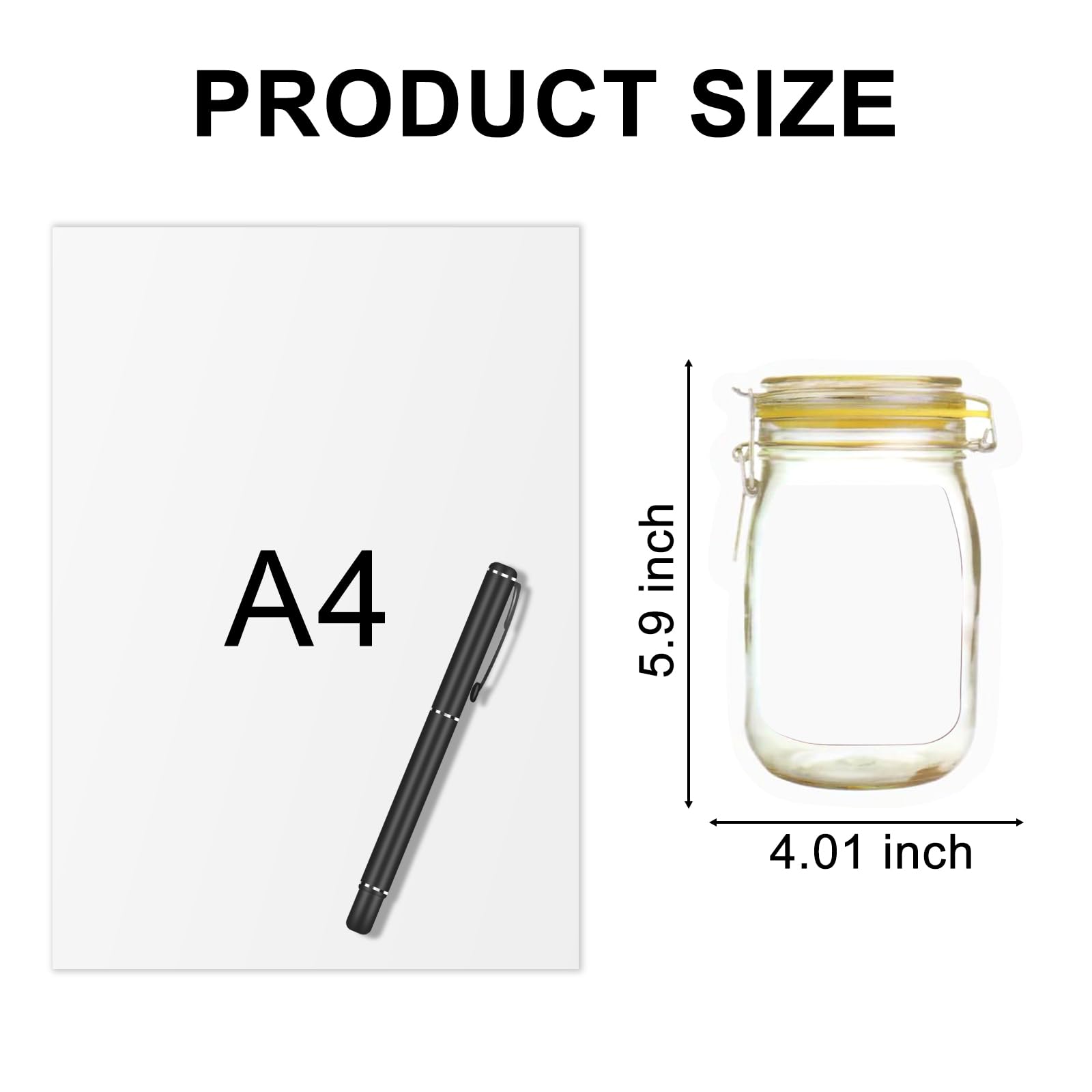 16Pcs Mason Jar Bags (5 oz) - Reusable Ziplock Seal, Leak-Proof Food Storage Bag for Kitchen, Travel, Camping & Picnics(Small)