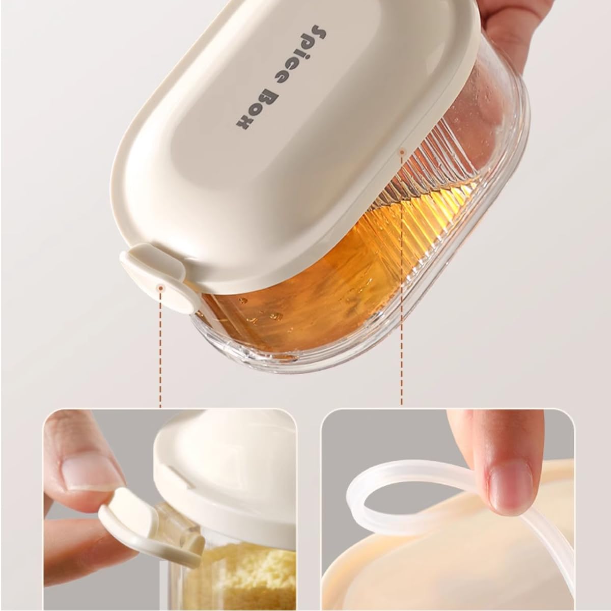 ZAAWUUT Spice Storage Box,Leakproof,Freezer Safe, Cereal Containers with Easy Lock Lids for Kitchen Pantry Organization (Green, Single-Layer)