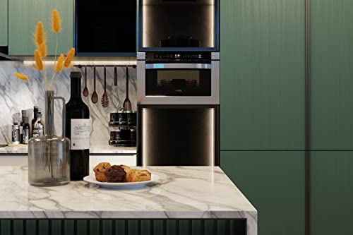 KoolMore KM-MD-1SS 24 Inch Stainless Steel Microwave Drawer with 1.2 cu. ft. Oven, 1000W Power with 10 Custom Cooking Levels, Memory, and Timer Functions, Wall-Mounted with Flat Bottom
