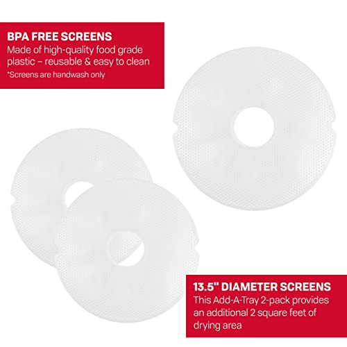 NESCO MS-2-6 Round Mesh 15 1/2" Clean-A-Screens, Fits Food Dehydrators, White