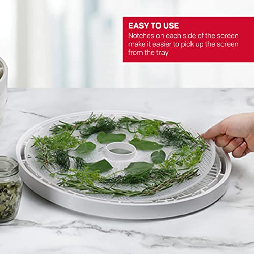 NESCO MS-2-6 Round Mesh 15 1/2" Clean-A-Screens, Fits Food Dehydrators, White