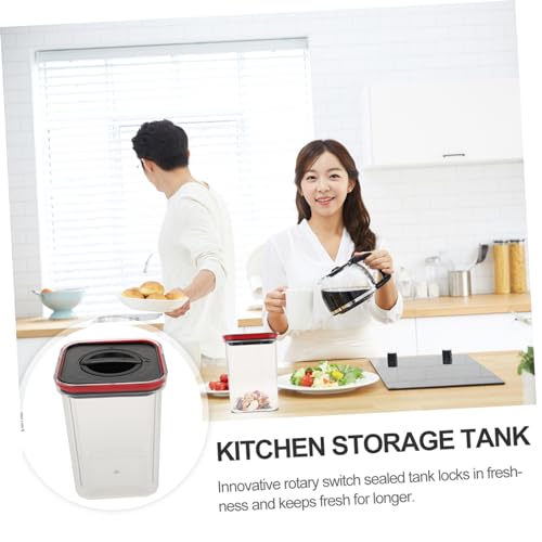 1pc Spiral Storage Tank Storage Container with Lid Containers with Lids Flour Container Plastic Clear Container Vacuum Container Cereal Container Milk Powder Can Cereals Seal Pp