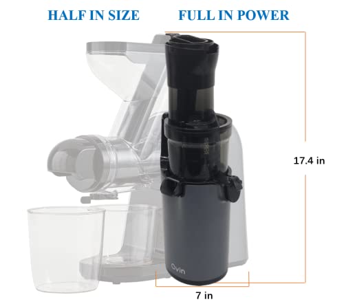 Cold Press Juicer, Qvin Slow Masticating Juicer Machines with Big Wide Chute, Nutrient Electric juicer machines Vegetable And Fruit, slow Juicer Machine BPA-Free, Easy to Clean,extractor de jugos y vegetales