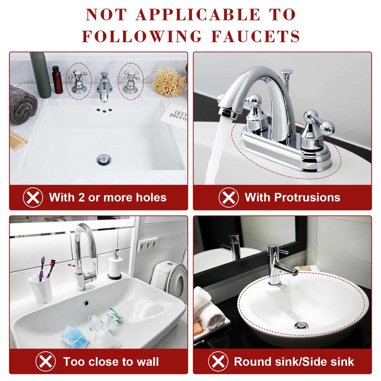 LVJING 33 inch Sink Splash Guard Mat, Sink Faucet Drying Mat, Silicone Faucet Handle Drip Catcher Tray, Longer Silicone Sink Mat for KitchenBathroom, Drip Protector Splash Countertop (Black)