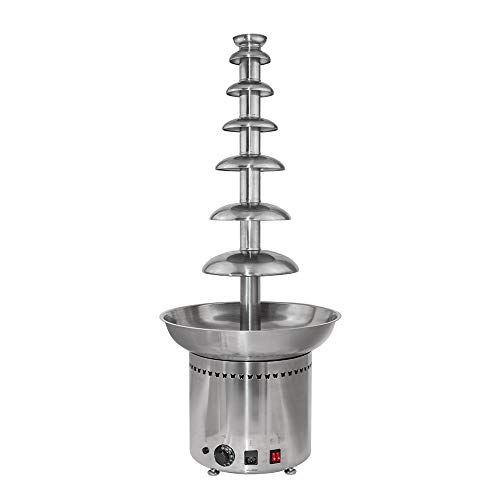 ALDKitchen Chocolate Fountain | Stainless Steel Chocolate Fondue Fountain with | Manual Control | 110V (7 Tiers)