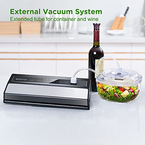GERYON Vacuum Seal Container for Food Preservation, 2.1 QUART(2 LITER)Work with GERYON Vacuum Sealer Machine