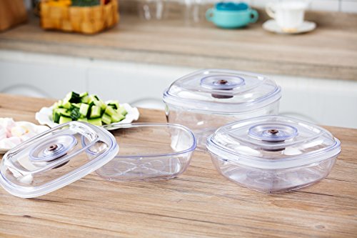 GERYON Vacuum Seal Container for Food Preservation, 2.1 QUART(2 LITER)Work with GERYON Vacuum Sealer Machine