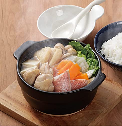 KAKUSEE-Kissui-Japanese Style Donabe Earthenware Clay Pot Hot Pot Rice Cooker, Small Size, for one serving
