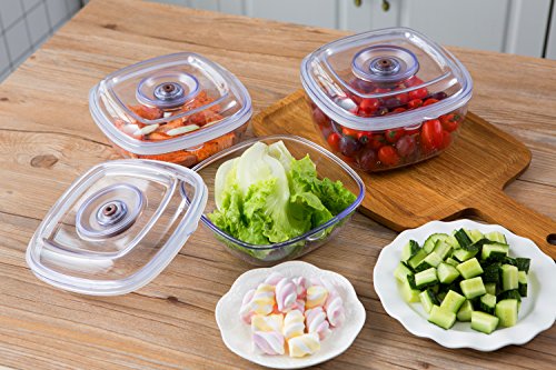 GERYON Vacuum Seal Container for Food Preservation, 2.1 QUART(2 LITER)Work with GERYON Vacuum Sealer Machine