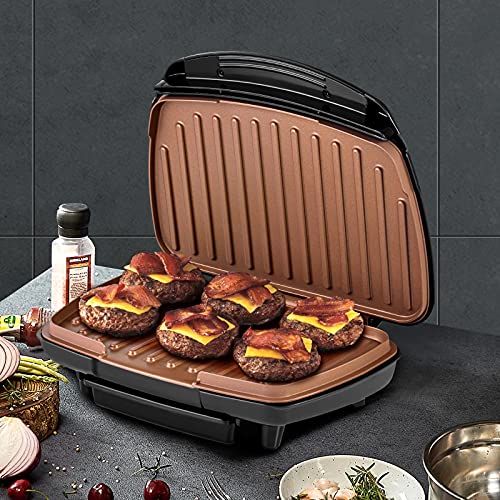 Health and Home 2-Serving Classic Plate Grill Maker and Panini Press, Black, KS-306