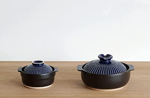KAKUSEE-Kissui-Japanese Style Donabe Earthenware Clay Pot Hot Pot Rice Cooker, Small Size, for one serving