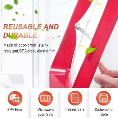 Food Preservation Tray - With Stretch Cover, Food Plastic Preservation Tray, Stacking Food Storage Trays, Stackable Food Tray Reusable Creative Fresh Tray Storage for Food Preservation (6Pcs)