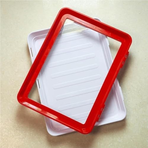 Food Preservation Tray - With Stretch Cover, Food Plastic Preservation Tray, Stacking Food Storage Trays, Stackable Food Tray Reusable Creative Fresh Tray Storage for Food Preservation (6Pcs)