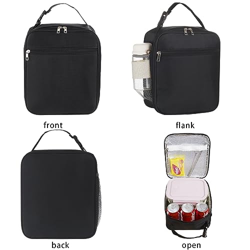 Leizzga Lunch Box for Women Lunch Bags for Women Lunchbox Lunch Bag Insulated Lunch Bag Lunch Box Lunch Boxes (Black)
