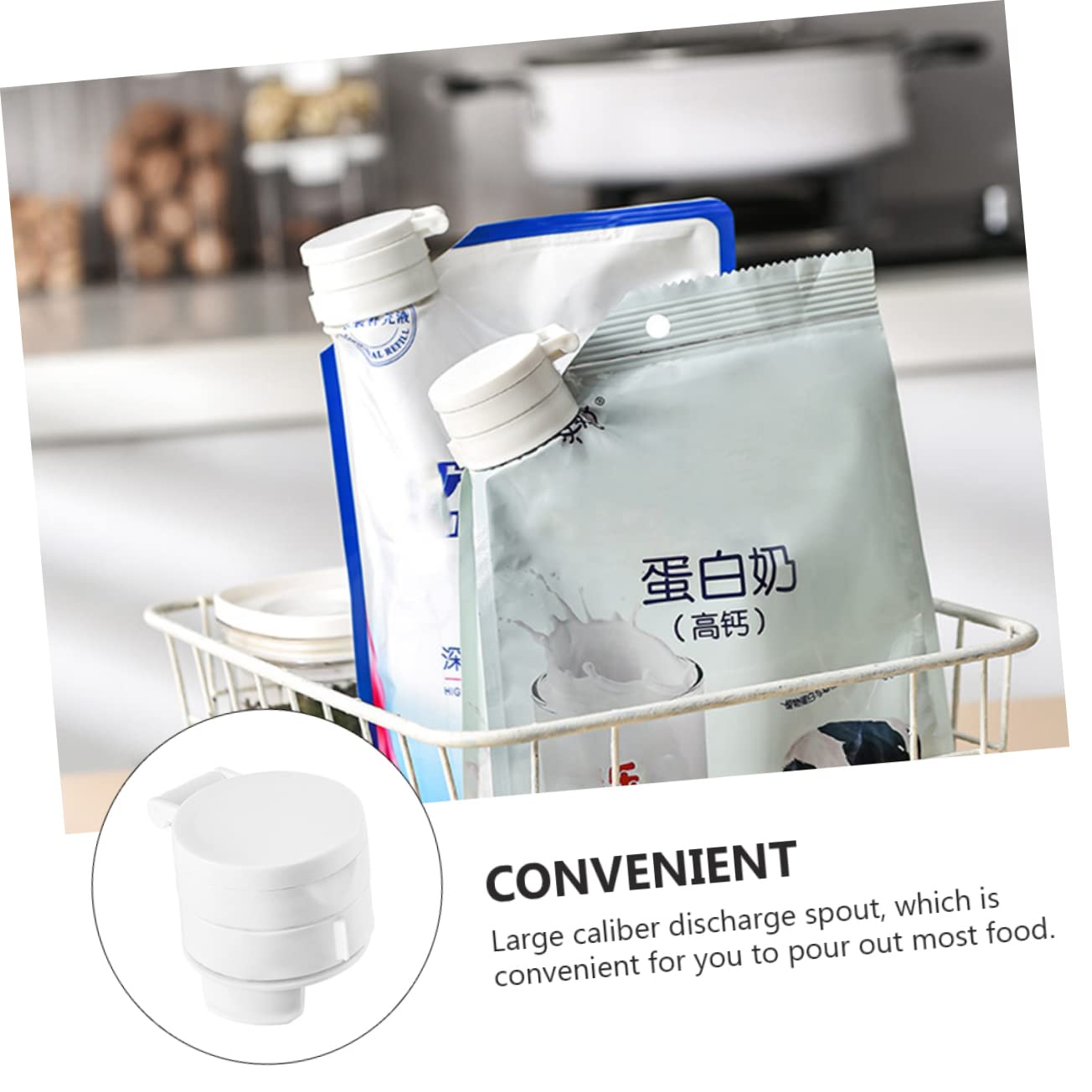 GRIRIW 4pcs Food Bag Sealing Clips with Pour Spout Versatile Clip for Snacks Chips and Food Storage Sealing Preservation Clips for Kitchen Organization