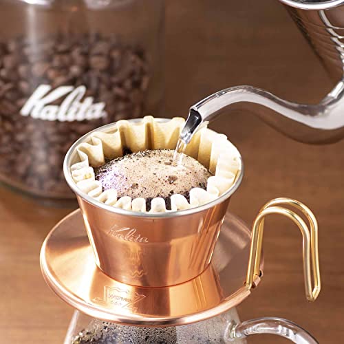 Kalita Wave Series TSUBAME & Kalita WDC-155 #04105 Coffee Dripper, Made in Japan, For 1 to 2 People
