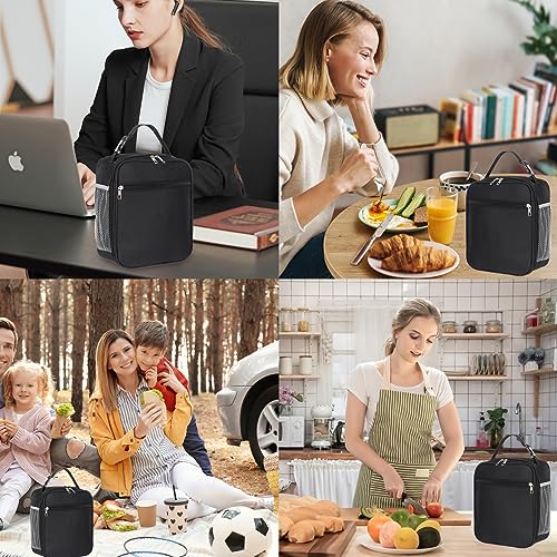 Leizzga Lunch Box for Women Lunch Bags for Women Lunchbox Lunch Bag Insulated Lunch Bag Lunch Box Lunch Boxes (Black)