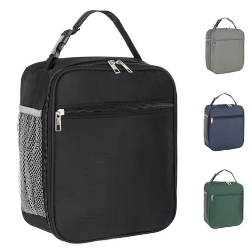 Leizzga Lunch Box for Women Lunch Bags for Women Lunchbox Lunch Bag Insulated Lunch Bag Lunch Box Lunch Boxes (Black)