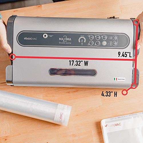 Avid Armor - Magic Vac Maxima 2 Vacuum Sealer Machine, Vacuum Food Sealer for Food, Meat Sealers Vacuum Packing Machine, Compact Vacuum Sealers with 12-Inch Vaccum Sealer Bar