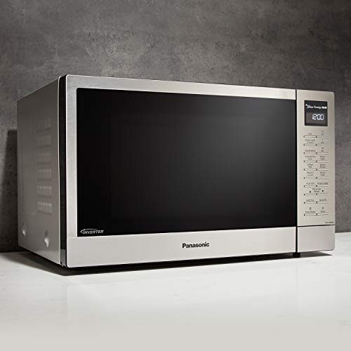 Panasonic NN-GN68KS Countertop Microwave Oven 2-in-1 FlashXpress Broiler, Inverter Technology for Even Cooking and Smart Genius Sensor, 1000W, 1.2 cu.ft Microwave-NN-GN68KS (Stainless Steel/Silver)