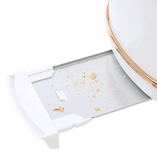 Haden 75091 Heritage 2 Slice Toaster, Wide Slot with Removable Crumb Tray and Settings, Ivory/Copper