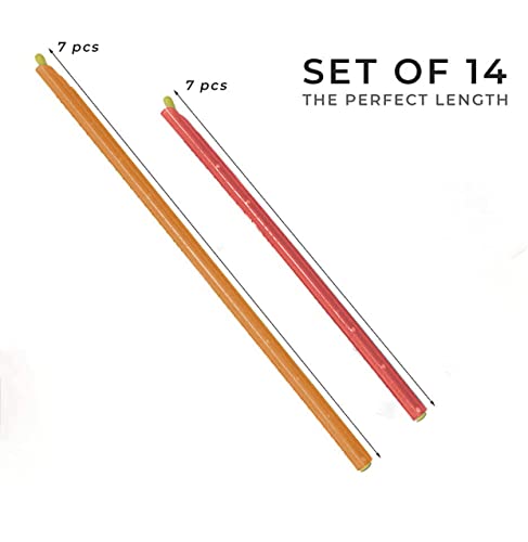 HOSEH 14 pcs Bag Sealer rod stick | Stick style rod clip | 2 Practical Length 11 & 9 inches | Eco-friendly Airtight Watertight & Leakproof | Reusable & Easy for Storage β No food contact (14)