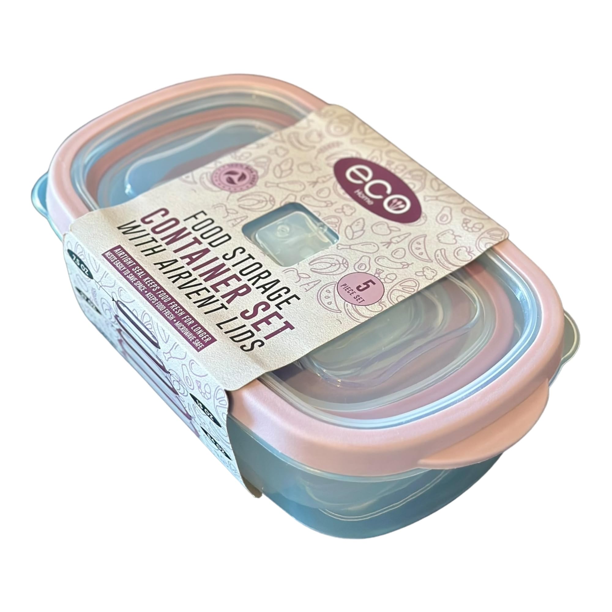 ECO HOME FOOD STORAGE CONTAINER (RECTANGULAR) (PURPLE)