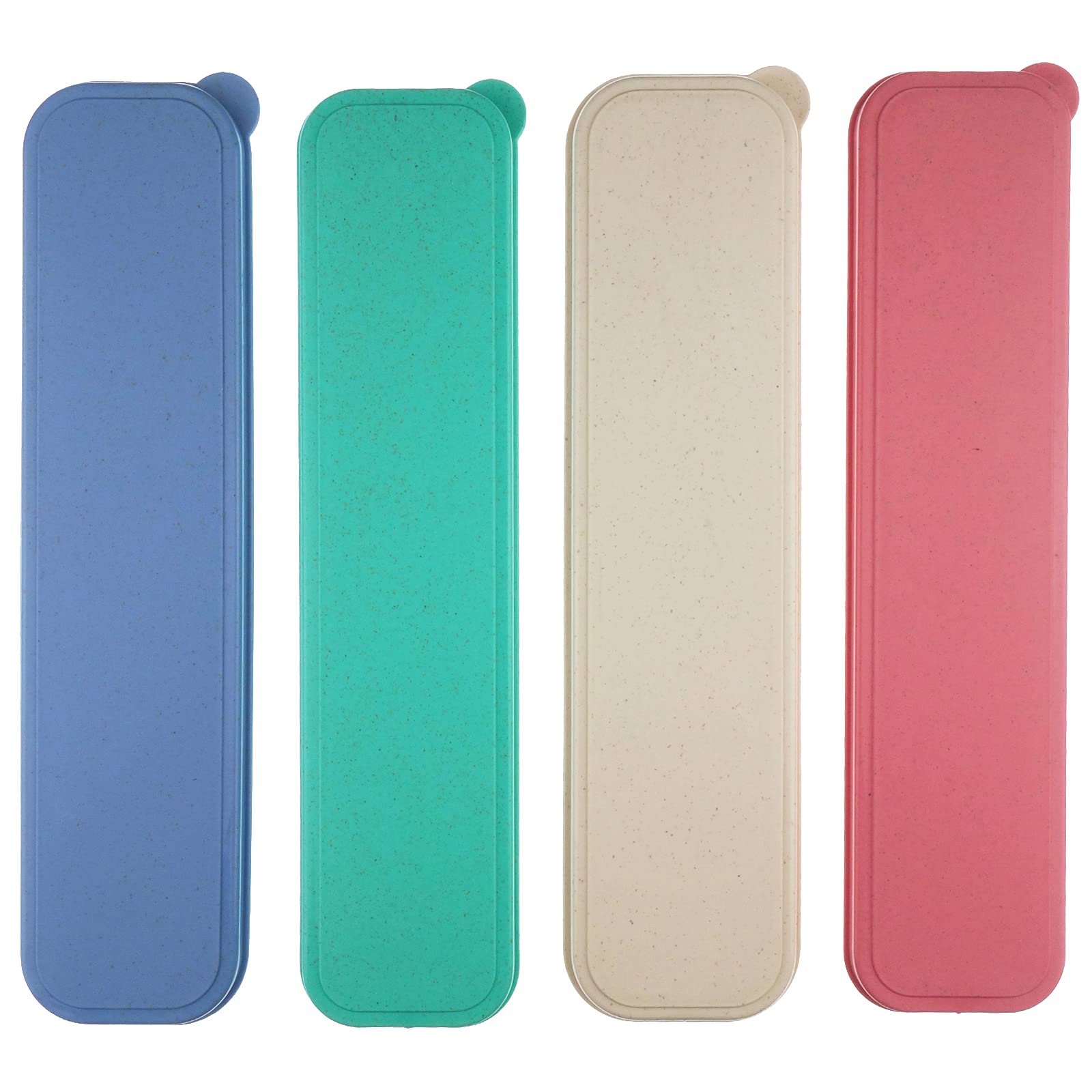 Zelerdo 4 Pack Portable Travel Tableware Storage Box Case for Cutlery Kit (4 Colors)