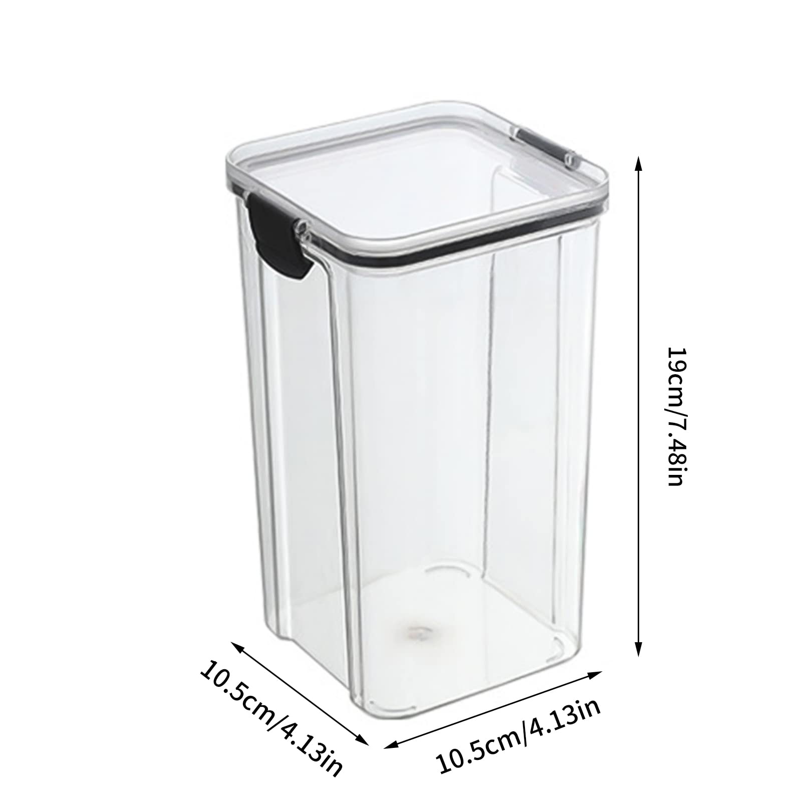 Rice Storage Container, Sealed Food Storage Container, Reusable Food Organizer with Buckle Lock, Space Saving Clear Food Containers, Multipurpose Food Keeping Box for Oatmeal Grain Cereal Pasta Flour