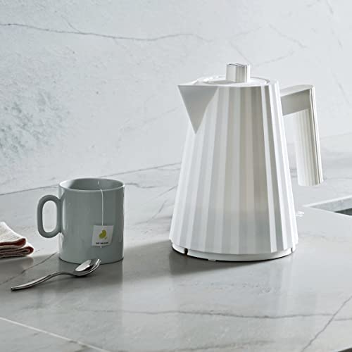 Alessi Plisse Electric Kettle - White - Small Capacity: 1qt - US Plug