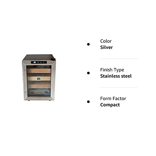Prestige Import Group Clevelander Thermoelectric Cooler Humidor - Up to 250 Capacity - Color: Black w/Stainless Steel Door