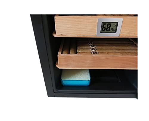 Prestige Import Group Clevelander Thermoelectric Cooler Humidor - Up to 250 Capacity - Color: Black w/Stainless Steel Door