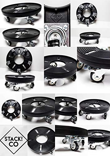 Slim Keg 12" Sturdy Dolly - Inexpensive and Easy Way to Move Sixtel and Quarter Slim Kegs and Small Heavy Pots - Great for Transporting Slim Kegs from Walk-in to Keg Fridge at Bar