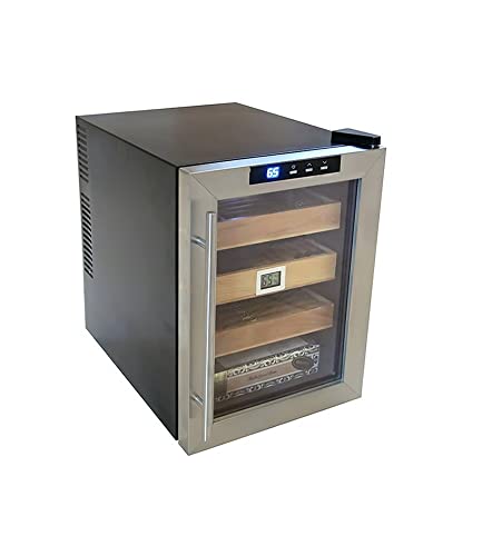 Prestige Import Group Clevelander Thermoelectric Cooler Humidor - Up to 250 Capacity - Color: Black w/Stainless Steel Door