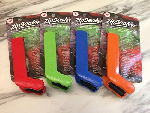 ZipSealer- The Original Zipper Lock Bag Sealer. The Easiest & Fastest Way To Seal Zipper Lock & Zip Top Bags. Patented. (Green)