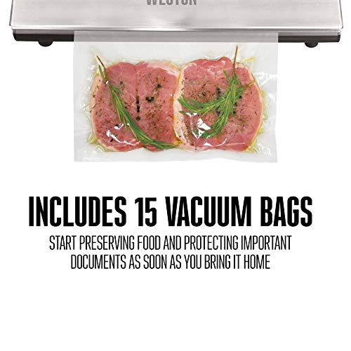 Weston 65-0501-W Professional Advantage Vacuum Sealer, 11", Stainless Steel and Black