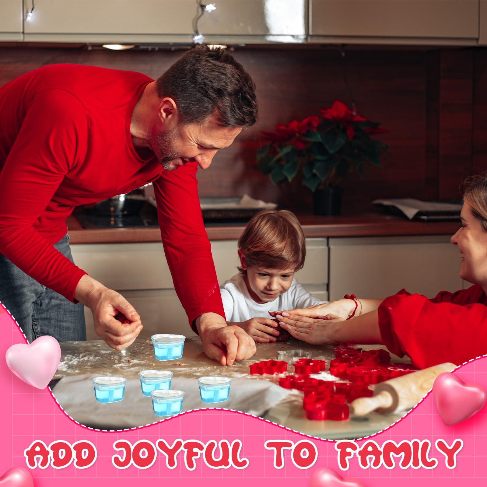 Didaey 72 Pcs 2.4 oz Valentine‘s Day Heart Shaped Containers Plastic Box with Lids Reusable Small Portion Cups Condiment Storage Container Clear Transparent Cup for Food DIY Liquid Foam Ball Soft Clay