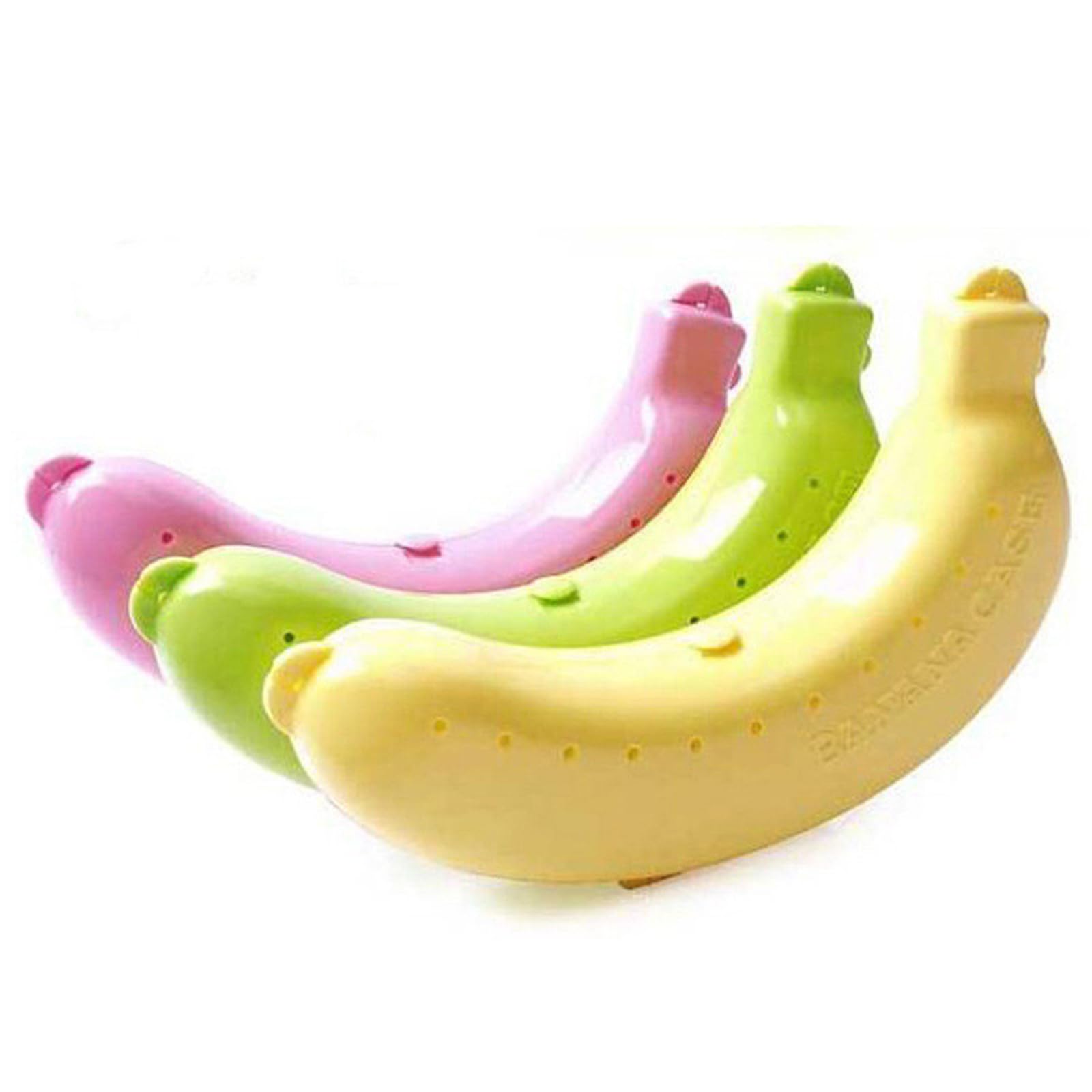 3Pcs Banana Keeper Outdoor Travel Case, Banana Protector, Cute Carrier Storage Box,Banana Container for Lunch Boxes, BPA-Free Fruit Container