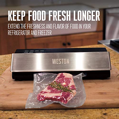 Weston 65-0501-W Professional Advantage Vacuum Sealer, 11", Stainless Steel and Black