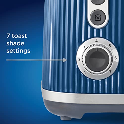 OsterĀ® Retro 2-Slice Toaster with Quick-Check Lever, Extra-Wide Slots, Impressions Collection, Blue