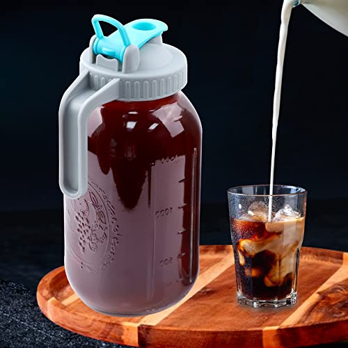 GMSWEET Mason Jar Cold Brew Coffee Maker 32 OZ Wide Mouth Cold Brew Pitcher With Brewer Filter For Coffee, Iced Tea, Sun Tea, Lemonade