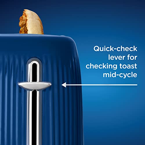 OsterĀ® Retro 2-Slice Toaster with Quick-Check Lever, Extra-Wide Slots, Impressions Collection, Blue