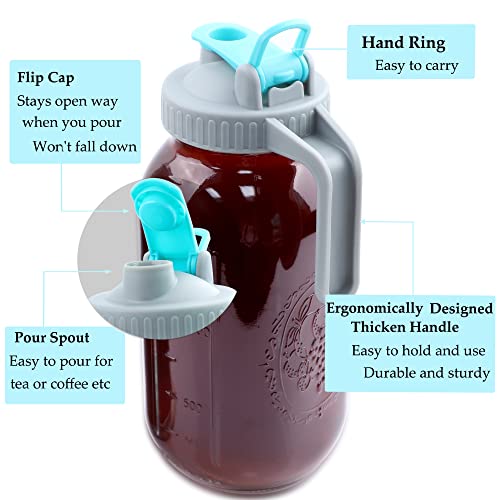 GMSWEET Mason Jar Cold Brew Coffee Maker 32 OZ Wide Mouth Cold Brew Pitcher With Brewer Filter For Coffee, Iced Tea, Sun Tea, Lemonade