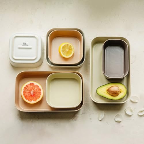 Neoflam 2 Set FIKA One Kitchen Porcelain Ceramic Food Container with Glass Lid, Microwave, Oven, Dishwasher Safe Storage, Home Deco (1500ml / 1.59qt / 6.25 cups)