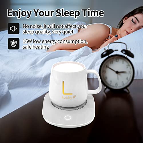 Coffee Warmer for Desk with Automatic Sensor Switch, Candle Warmer Portable, Mug Warmer for Desk 122°F-131°F for Heating Coffee, Milk, Tea, Candles, Office Desk Accessories Gift(No Cup)