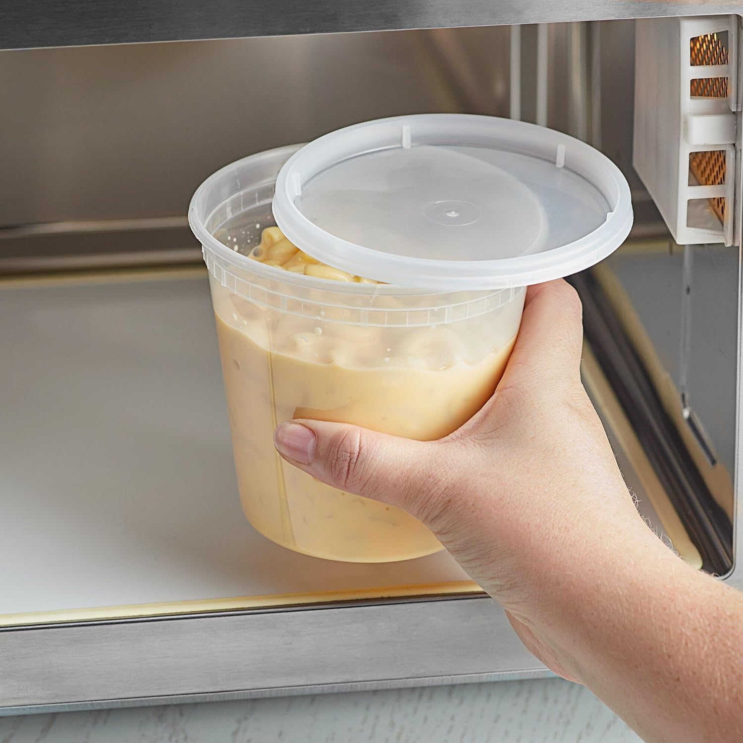 X PACK 32 oz [240 set] Reusable Deli Containers with Lids -Durable Food Storage Containers, Airtight Seal | BPA Free | Stackable | Leakproof | Microwave/Dishwasher/Freezer Safe