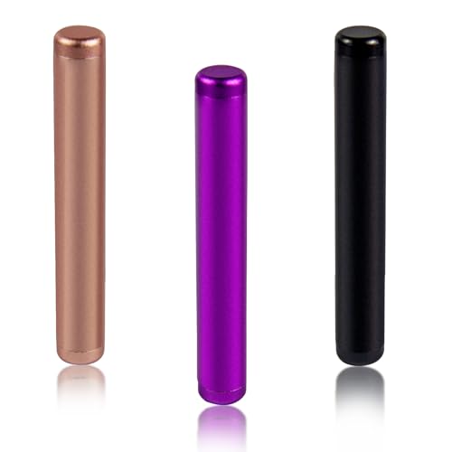 Defuzie Aluminum Storage Tube Container Lightweight Airtight Metal Waterproof Storage Containers for Traveling-3Pack (color1)