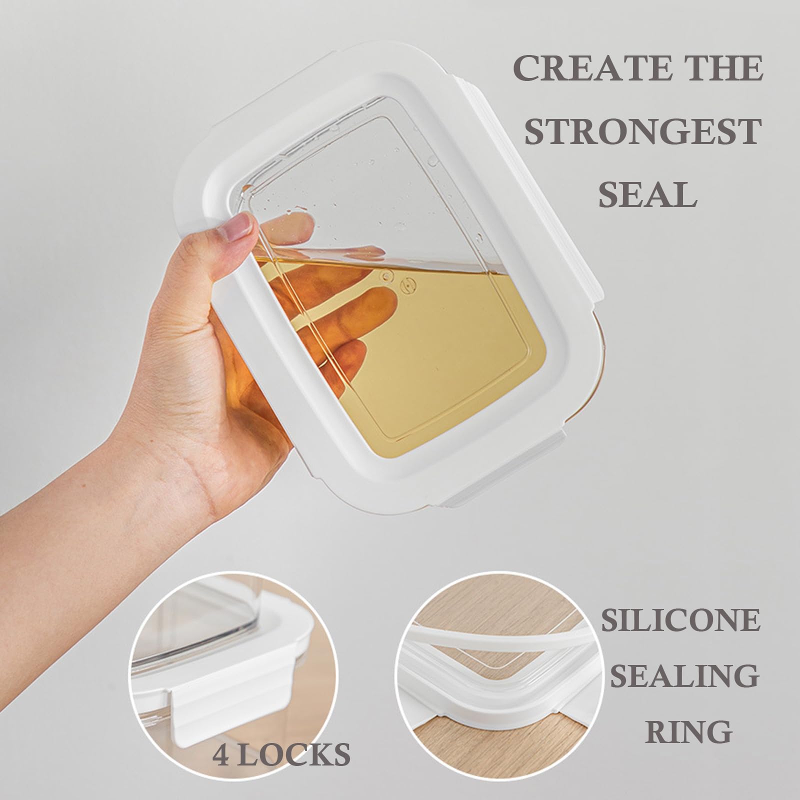 QCHOSWO Leak-Proof Food Storage Container, Family, Travel Essential Multi-Purpose Storage Box