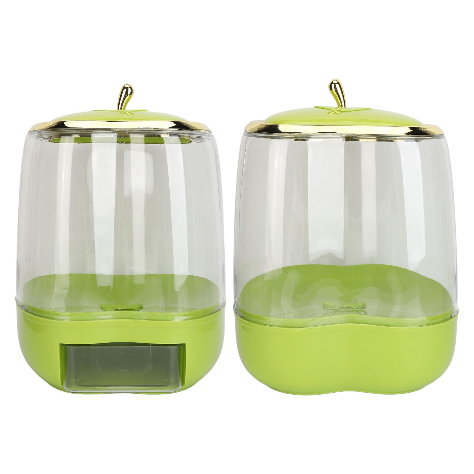 Kitchen Rice Container, 10KG Capacity Food Rice Storage Box, Rice Dispenser Bin Household Cereal Dispenser Bucket for Home Kitchen (Green)